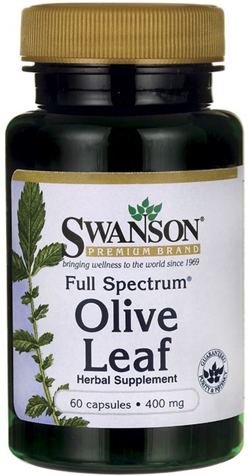 Swanson Full Spectrum Olive Leaf, 400mg (Extrakt z olivových listů), 60 ...